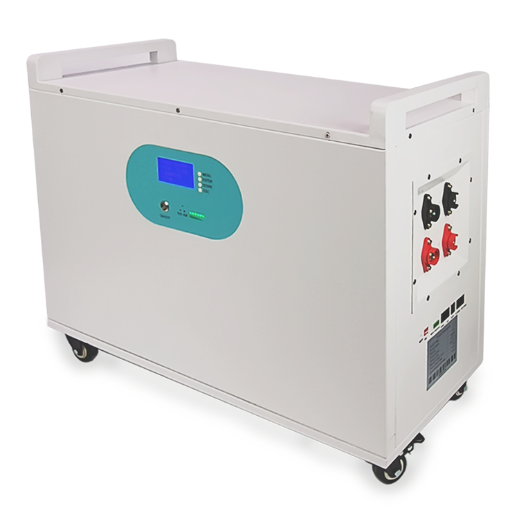 Mobile 51.2V 300Ah LiFePO4 Energy Storage Battery with Wheels